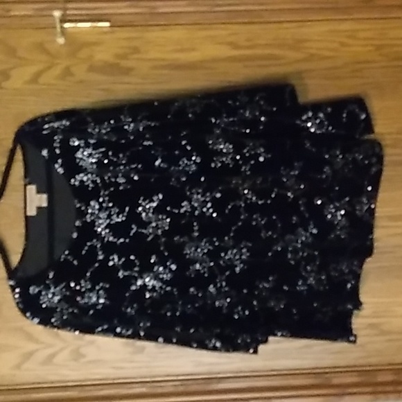 Notations | Tops | Womens Notations Velour 34 Sleeve Sparkle Top | Poshmark